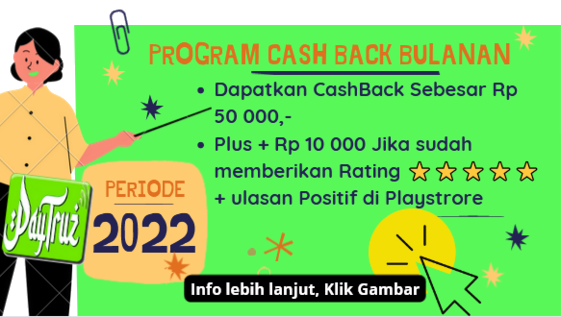PROGRAM CASH BACK BULANAN 2022 | PayTruz